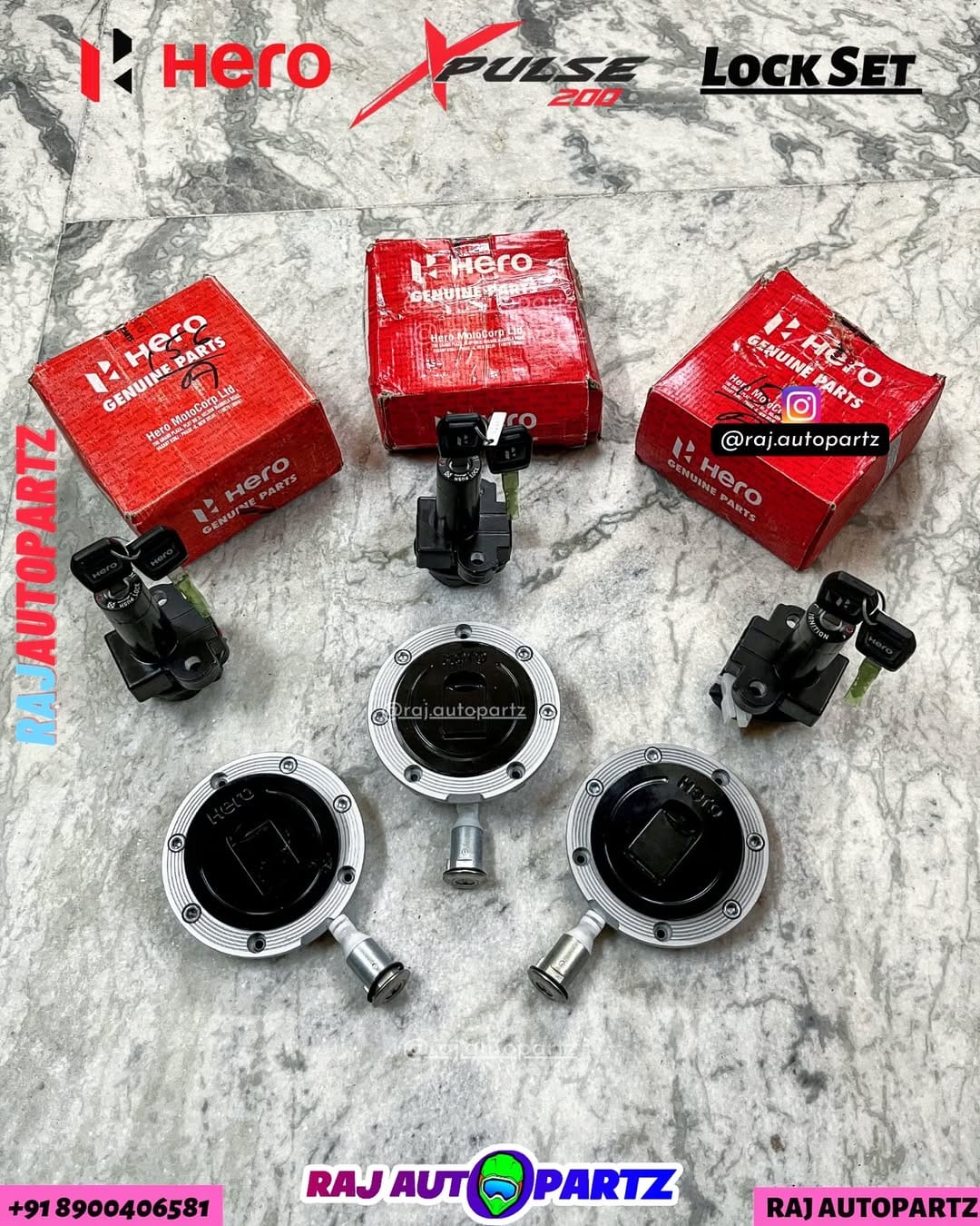 HERO XPULSE 200 LOCK SET – RAJ AUTOPARTZ